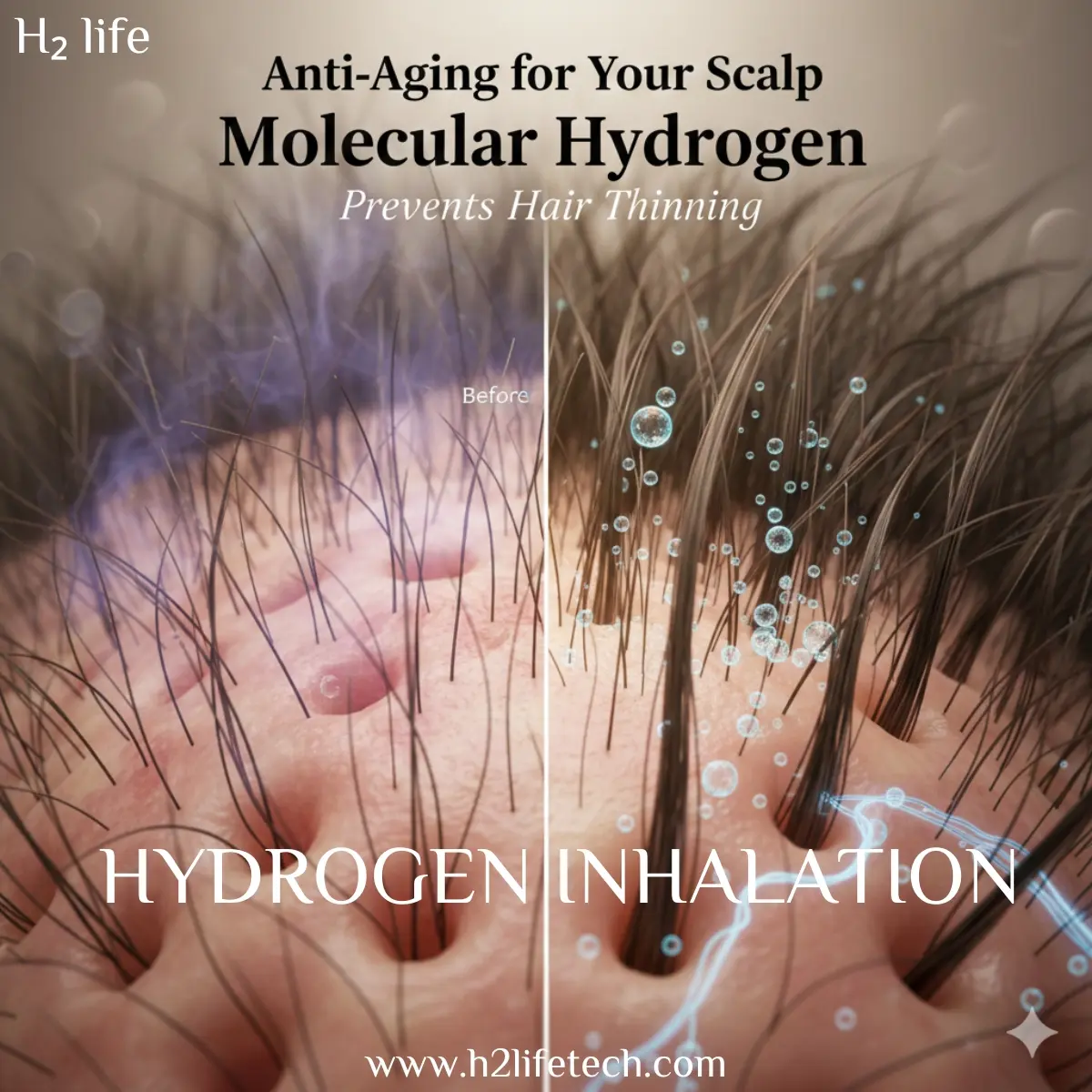 Stop Hair Thinning with Molecular Hydrogen | Anti-Aging